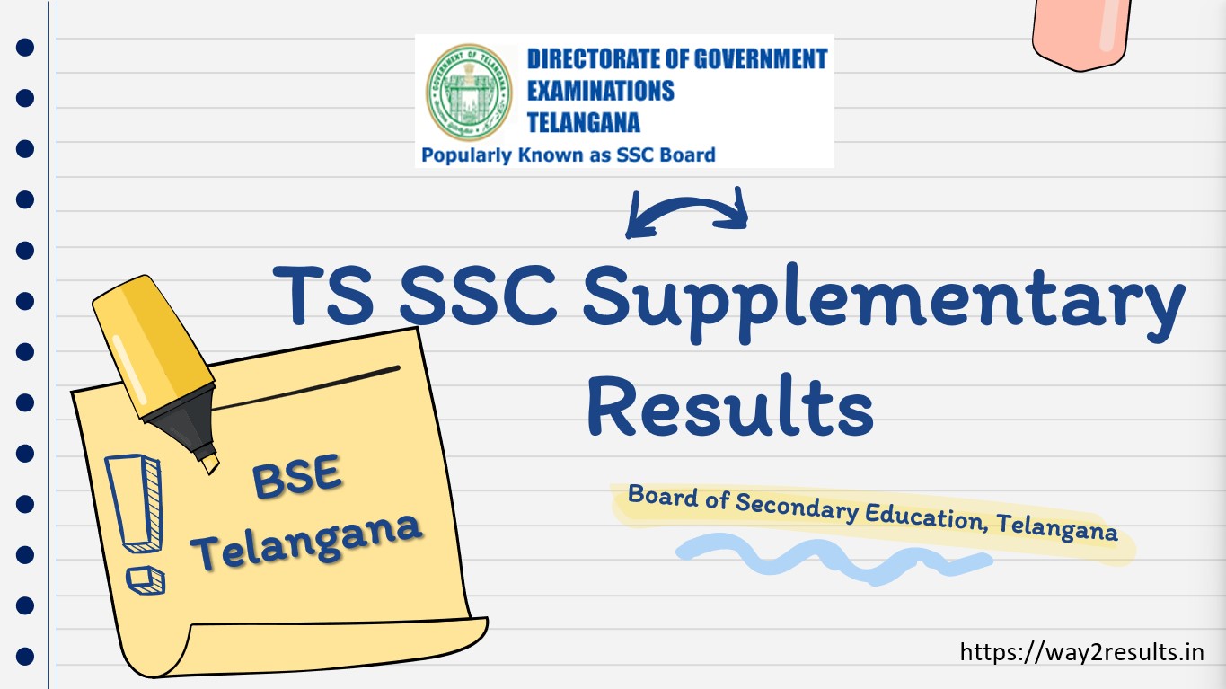 TS SSC Supplementary Results 2023 Name Wise Marks Memo (Released)